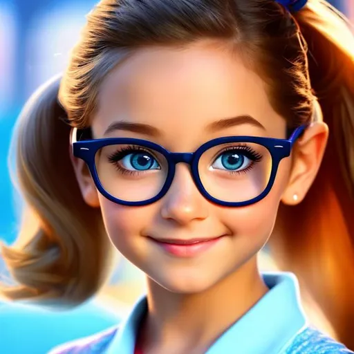 Disney, Pixar art style, CGI, tween girl with glasse... | OpenArt