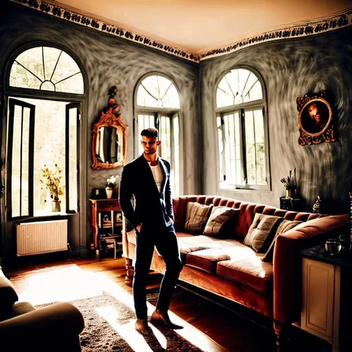 A perfect man in his house | OpenArt