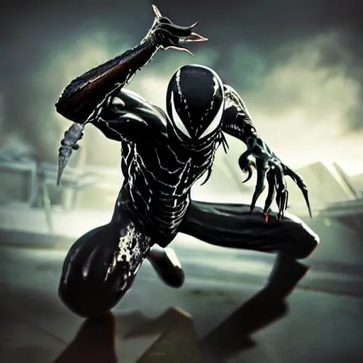 venom from spider man, dunking on spider in a NBA court | OpenArt