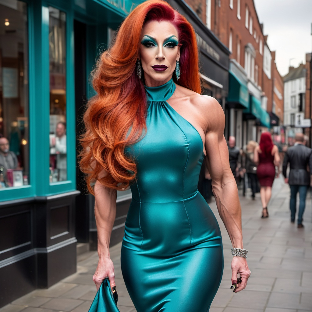 Gorgeous muscular 35-year-old drag queen bodybuilder...