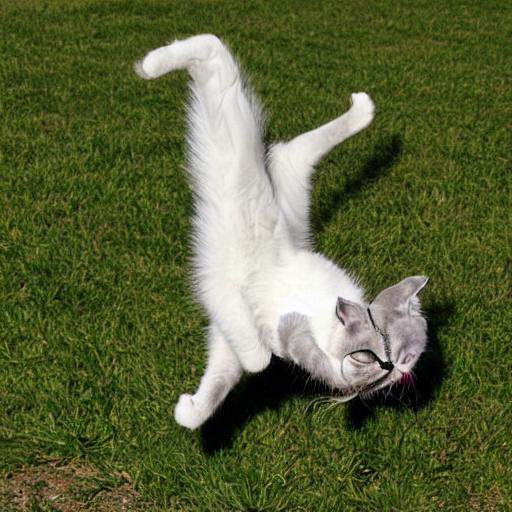 farting cat doing backflips