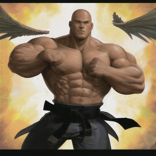 buff, super strong, giant, boy, human, black belt, s...