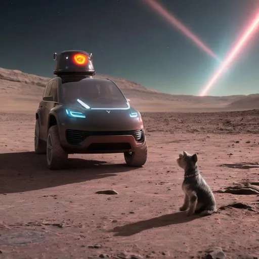 cute dog on mars | OpenArt