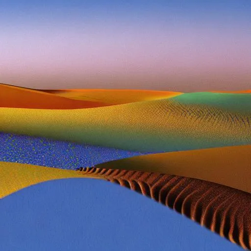 Create an abstract landscape that depicts a journey... | OpenArt