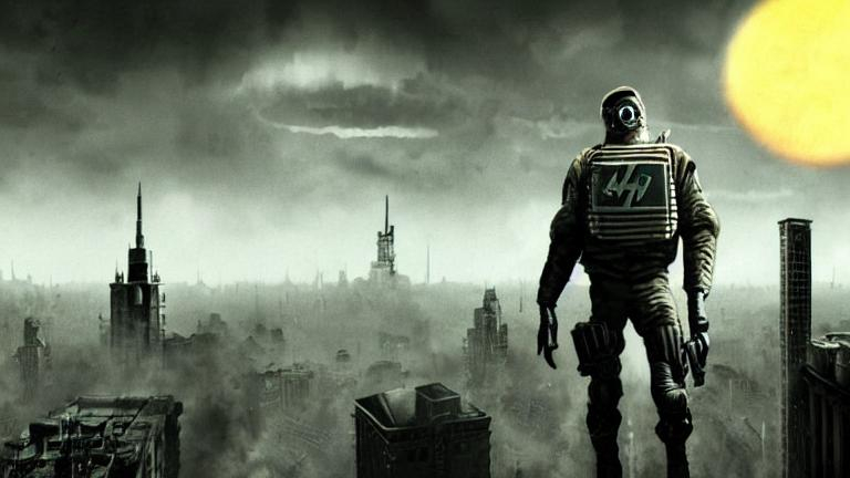 Wolfenstein, nazi, future, dark, dystopia, man in th...