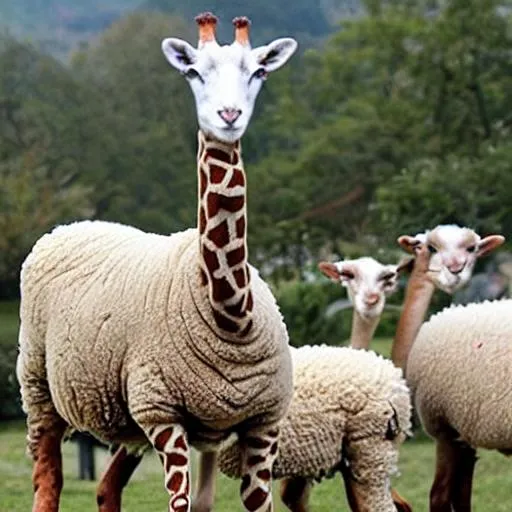 Sheep-giraffe hybrid Fullboby | OpenArt