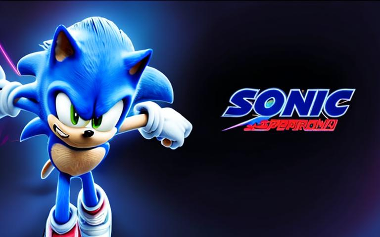 sonic corriendo con rayos supersonicos y con el logo... | OpenArt