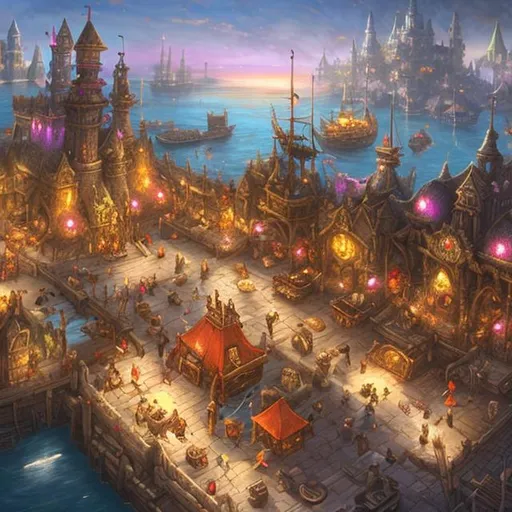 busy fantasy port