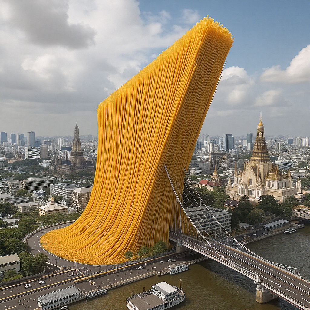 Mile high wedge of spaghetti looms over Bangkok