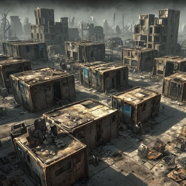Post apocalyptic settlement in a cube