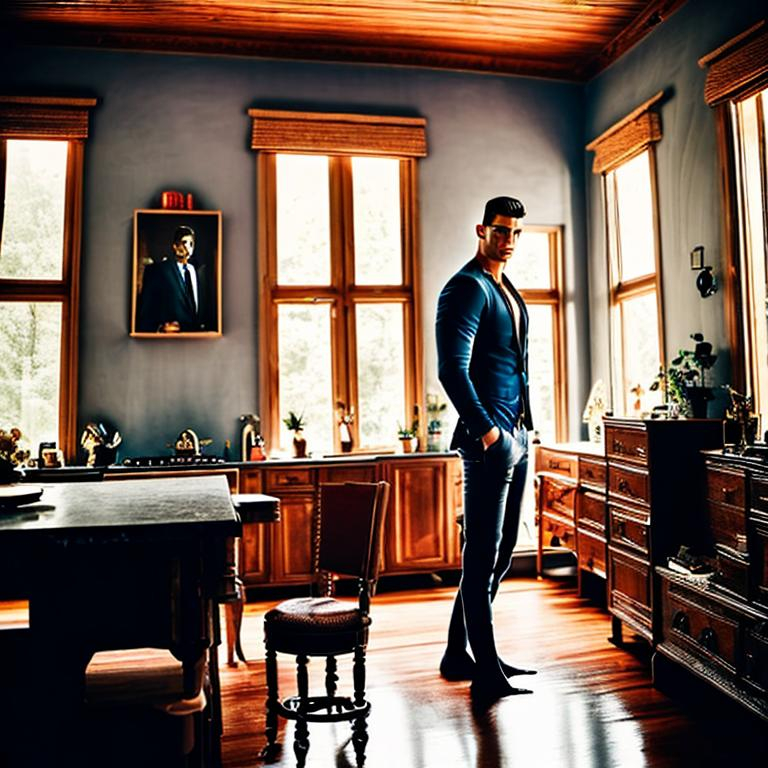 A perfect man in his house | OpenArt