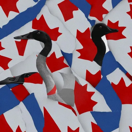 canadian goose, USA flag | OpenArt