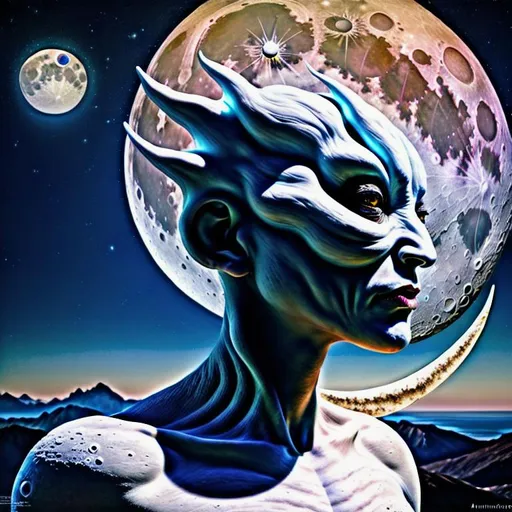 (Hyperrealistic photography) Moon elemental, anthrop... | OpenArt