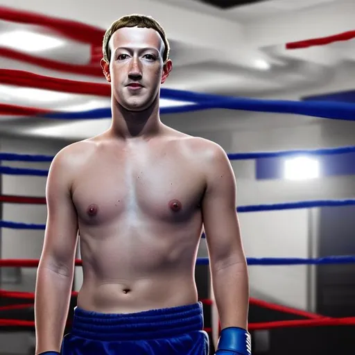 Elon Musk fight with Mark Zuckerberg in a boxing ring | OpenArt