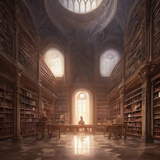 \'Inside The Arcane Library\', a beautiful fantasy p... | OpenArt