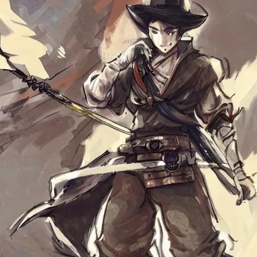 best friends, samurai, chill night, rainy, smiling,... | OpenArt