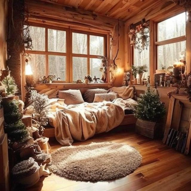 wood room, look more cozy