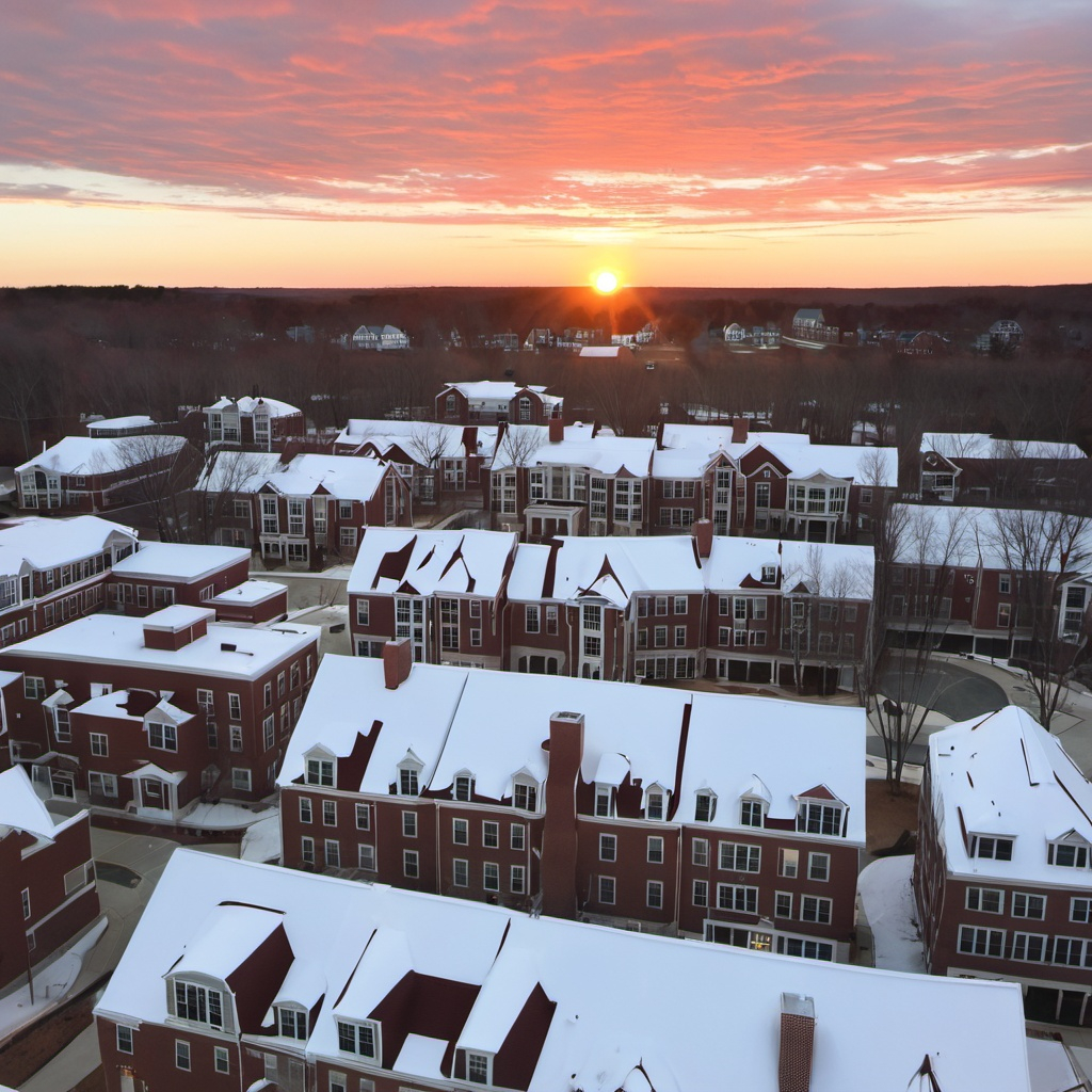 Sunrise over Lasell Village