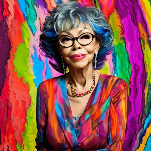 rita moreno colorful portrait