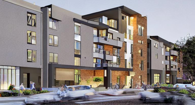 contemporary architectural rendering of a multi - fa... | OpenArt