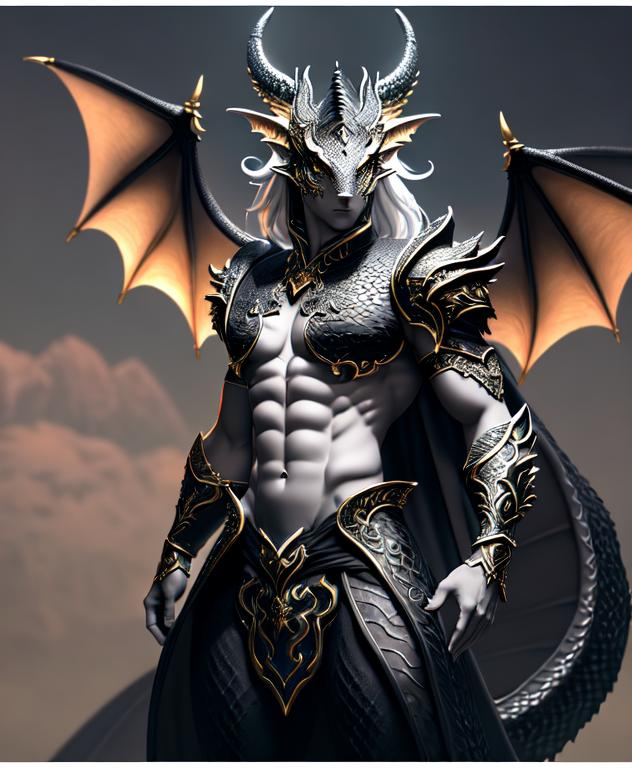 Full-body detailed masterpiece, fantasy, high-res, q...