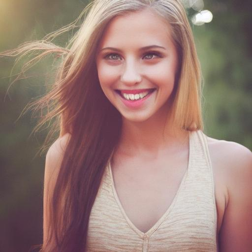 Pretty girl, Blonde, medium chest, Thin, Smiling, Ph... | OpenArt