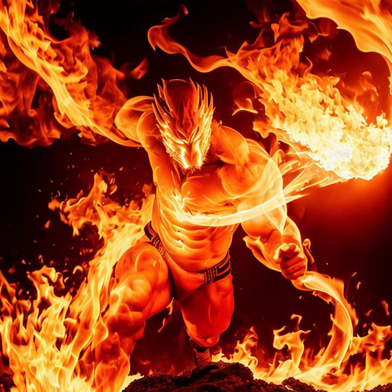 a photo of fire elemental | OpenArt