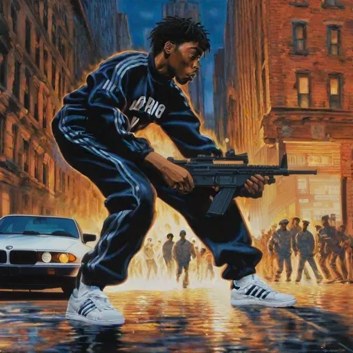 grim New York city battle, 90s big l street revolve...