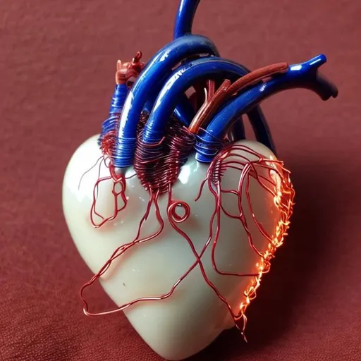 Human anatomy heart, wire