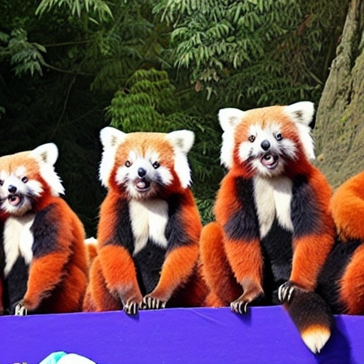 5Red Panda singing on the stage of Red Panda Witer...