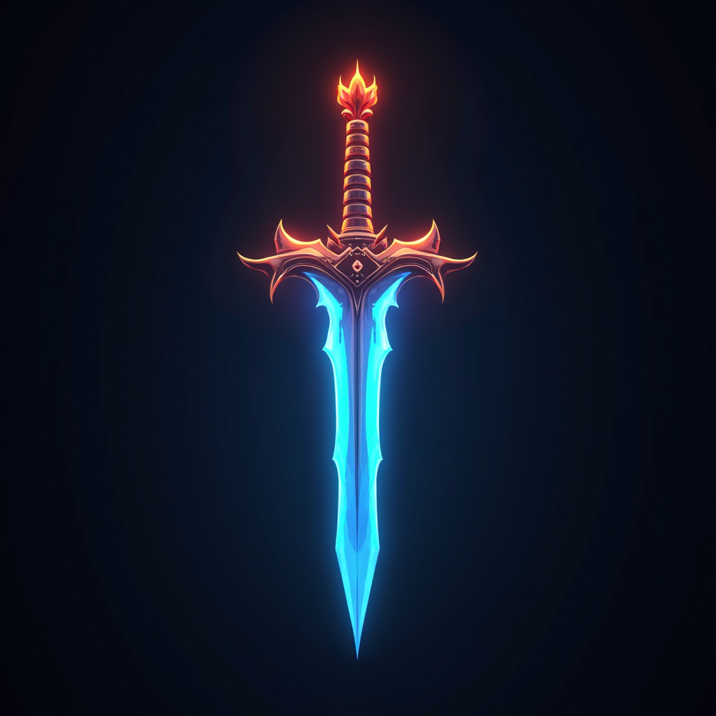 ultimate glow sword logo design