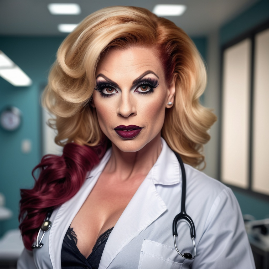 Gorgeous muscular 35-year-old British drag queen do...
