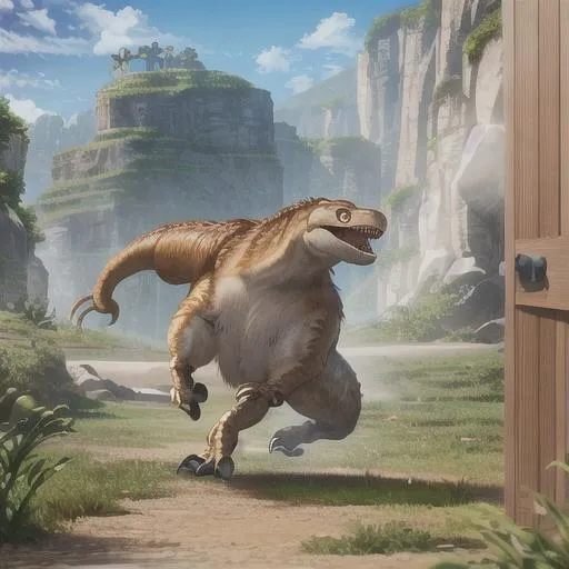 a man riding a giant rat on a saddle | OpenArt