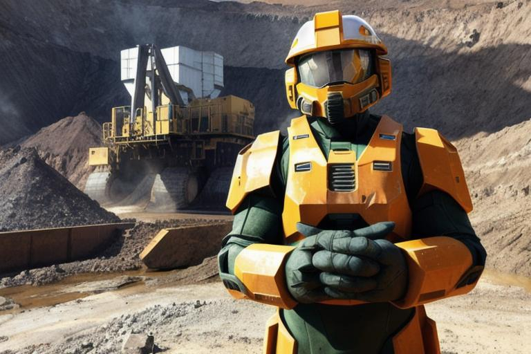 Master Chief as a mining engineer at a mining site | OpenArt