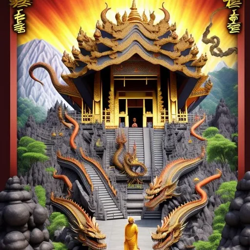 Basuki Dragon and manik akeran lord in besakih tempe...