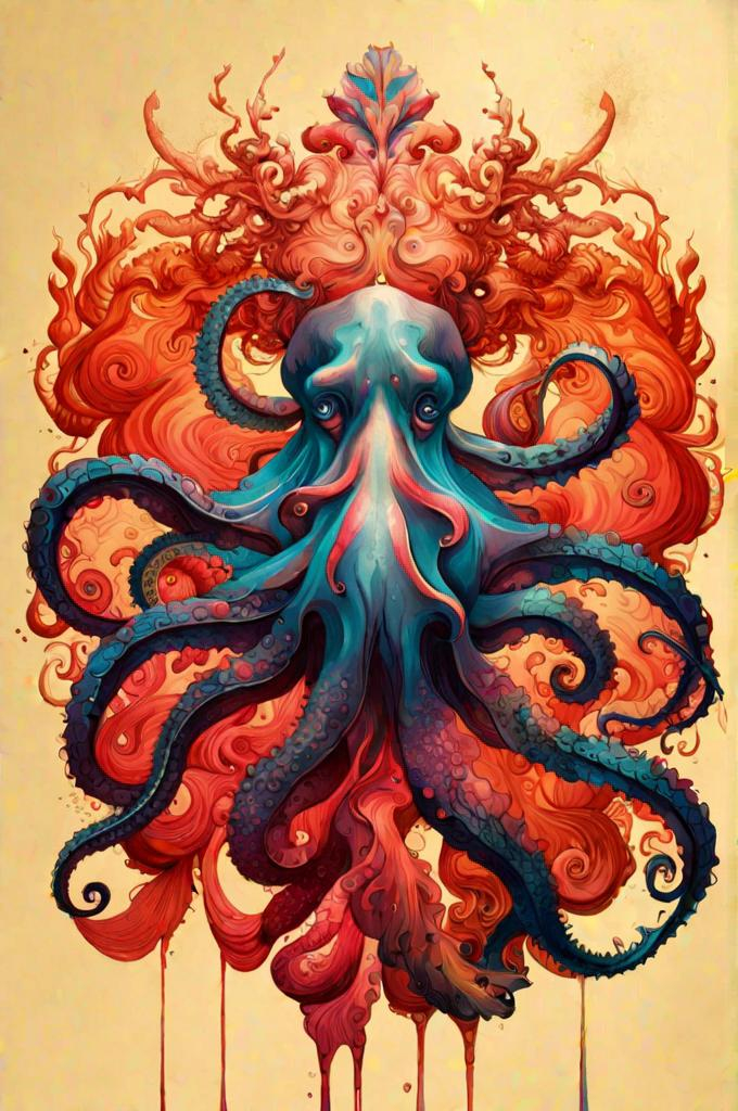 ""Epic Octopus dissolving into Smoke an Ink" : inkbl...
