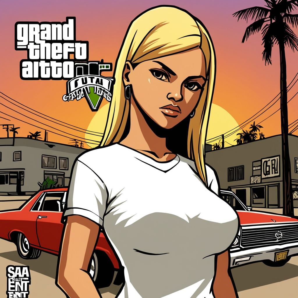 GTA San Andreas girl cover art 74ent