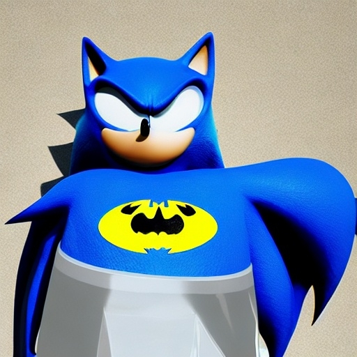 sonic with batman head