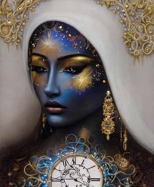 A time clock beautiful goddess. She controls the tim...