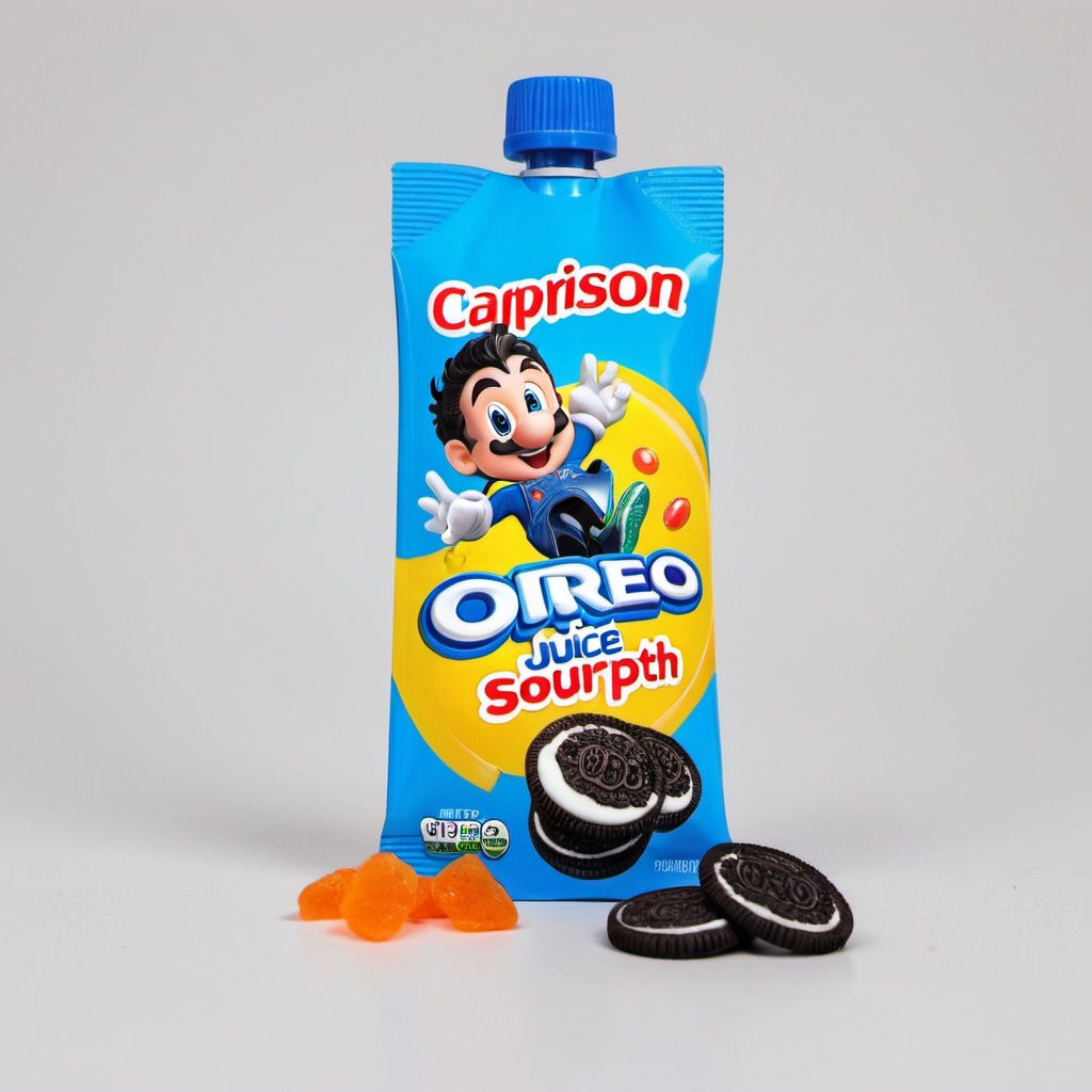 Caprison mariocart pouch juice with sourpatch kid or...