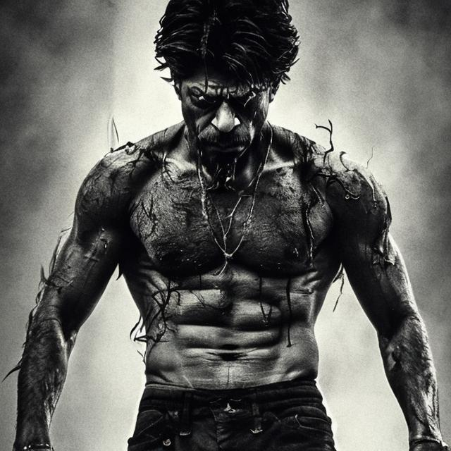 Redesigned Gritty black six pack app body Shah Rukh...
