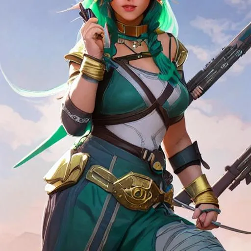 Apex Legends, female character who has tan skin co... | OpenArt