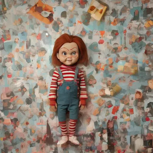 Chucky by Wes Anderson, quirky, centred, minimalisti...