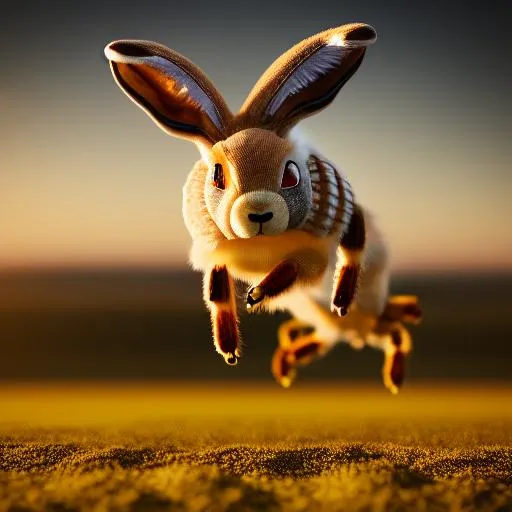 honey bee blended with a hare , hybrid flying creatu... | OpenArt