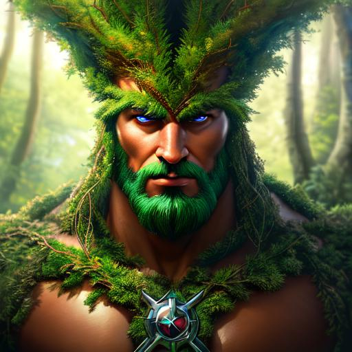 tree man, superhero, oil painting, UHD, 8k, Very det...