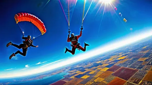 Demons skydiving, demons, skydiving, demons falling... | OpenArt