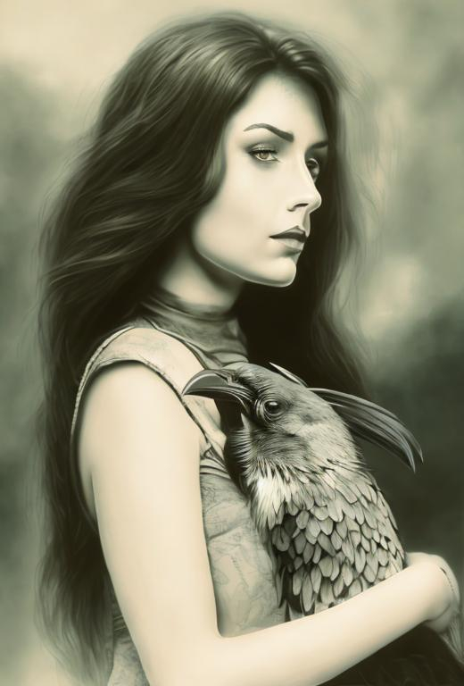 raven portrait, anthropomorphic, detailed body armou... | OpenArt