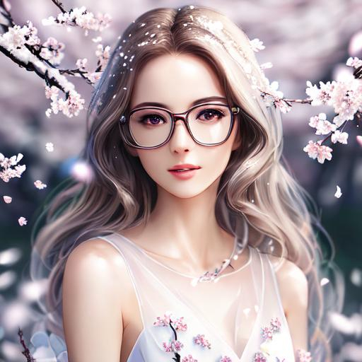 Scenic Shot Of Cute Beautiful Lady Wearing Glasses Openart