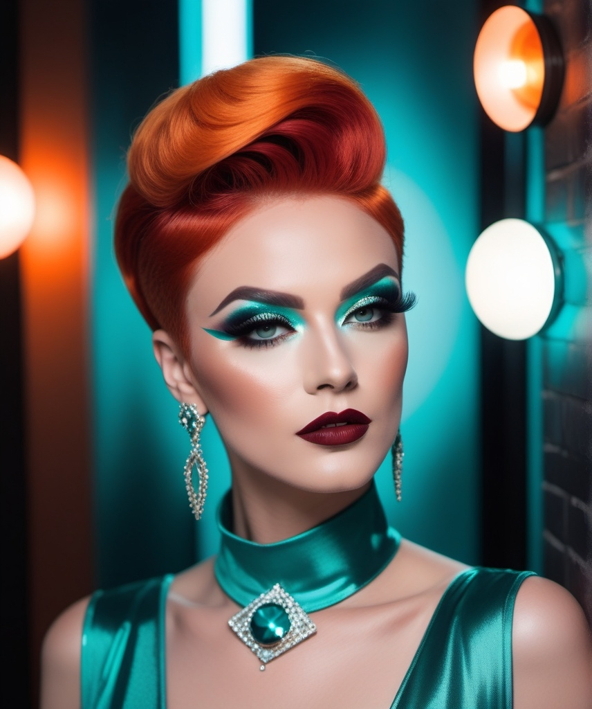 A very handsome man dressed up as a Gorgeous 25-year...