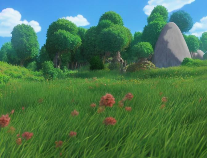 Studio Ghibli-style feild, 8K, UHD render, RPG, | OpenArt